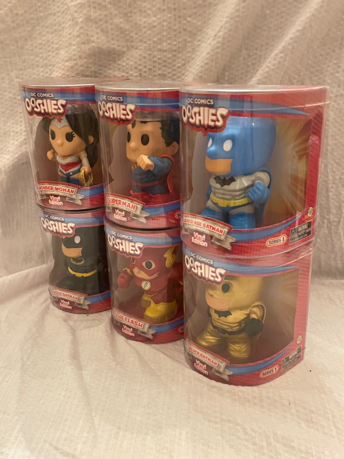 Series 1 Dc Comics Ooshies Vinyl Edition Full set 6 Batman Superman ...