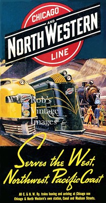 Chicago Northwestern CNW Railroad 400 passenger train Advertising ...