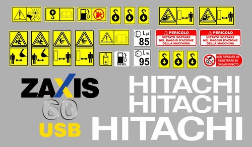 Hitachi Zx 60 USB-3 Stickers Adhésif, Kit Complet | eBay