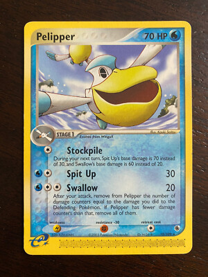 Pelipper! Pokémon Card! 19/109 - Rare - NM-Mint Pokemon EX - Ruby ...