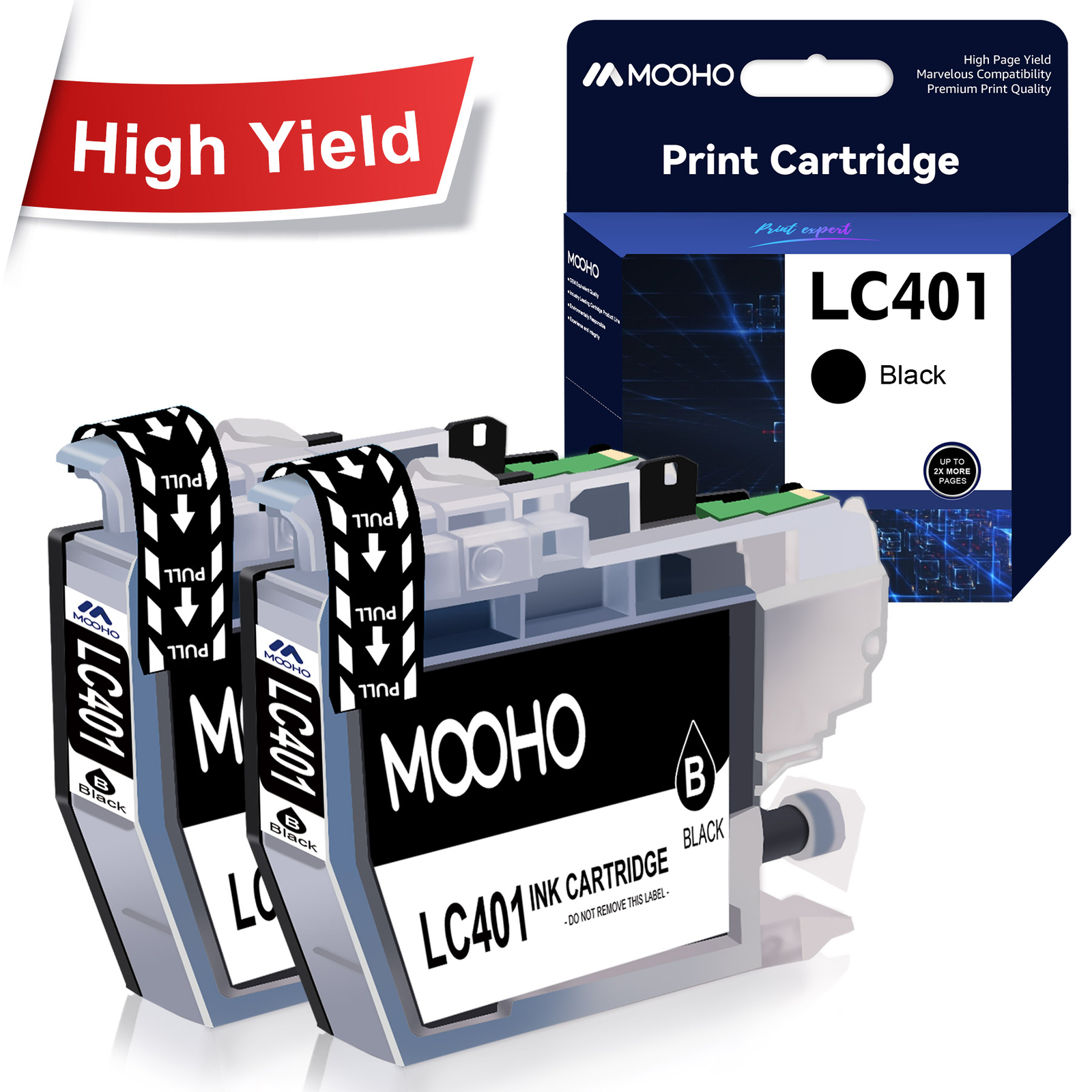 LC401 High Yield Ink Cartridge compatible for Brother MFC-J1010DW MFC ...