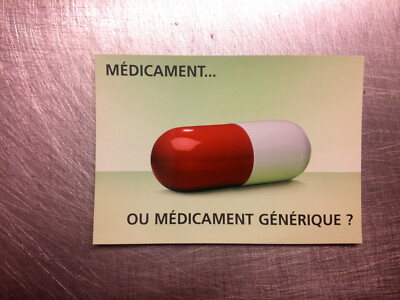 MEDICAMENT GENERIQUE GENERIC DRUG pub advert carte postale postcard | eBay