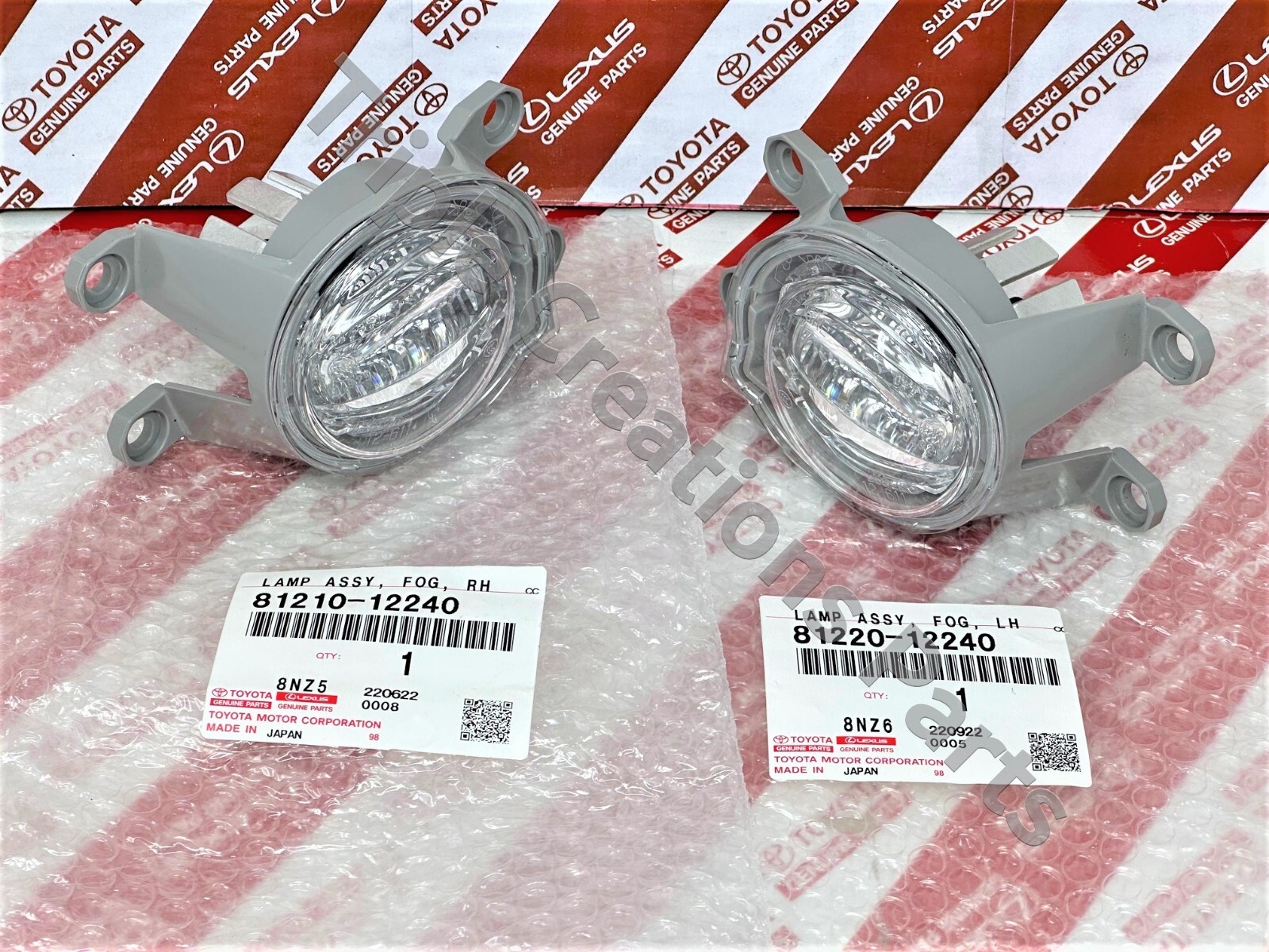 Toyota Genuine 81220-12240 And 81210-12240 Lamps Assy Fog LH And RH US ...