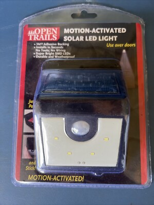 OPEN TRAILS Motion Activated Solar LED Light Brand New | eBay