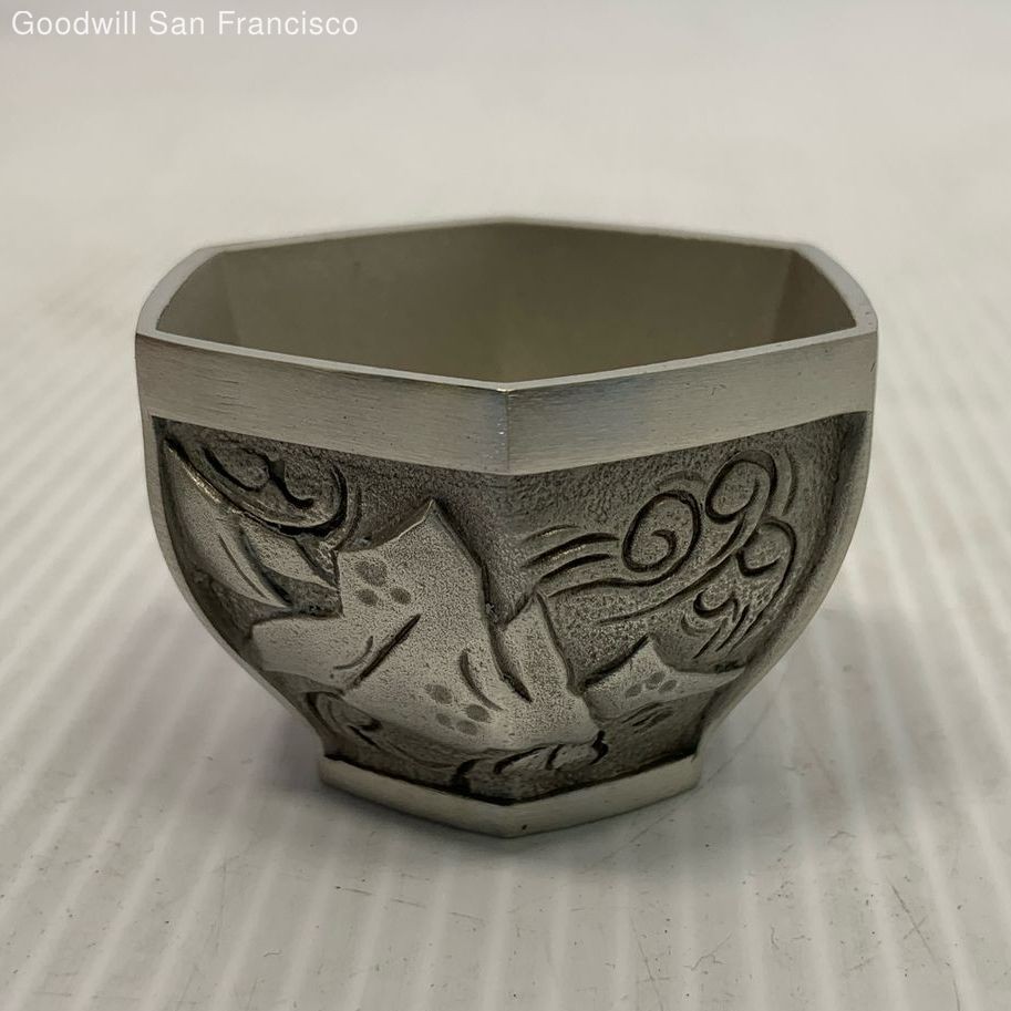 Royal Selangor Pewter 1885 Sake Gift Set Bottle Cups And Plate In Box ...