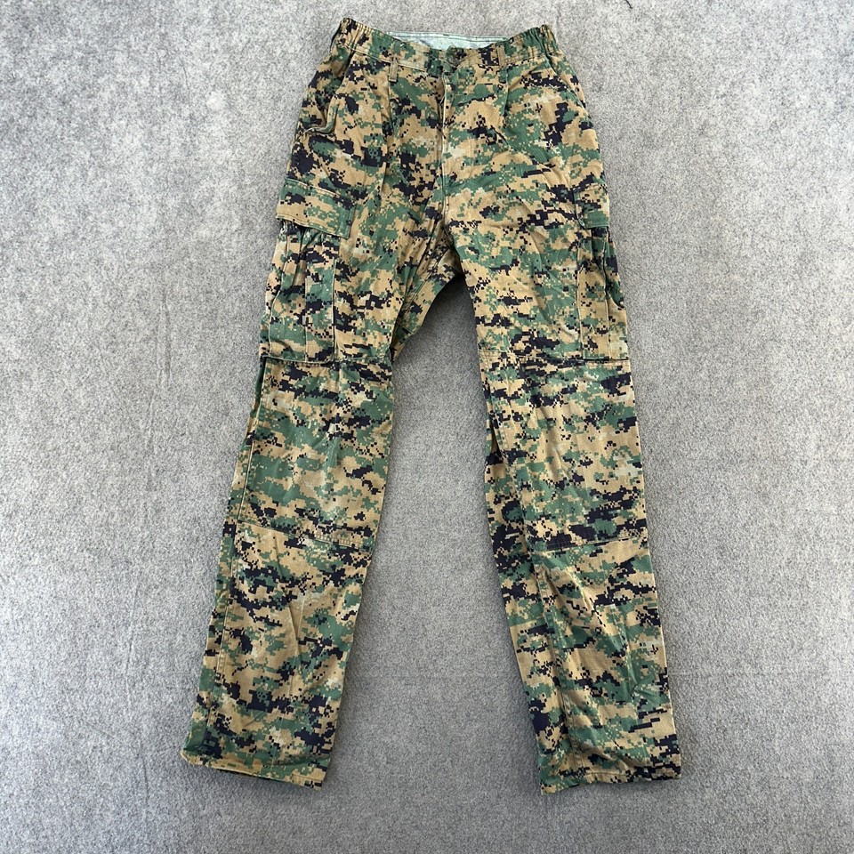 USMC Pants M Small Long Woodland Digital MARPAT Camo Trouser MCCUU ...