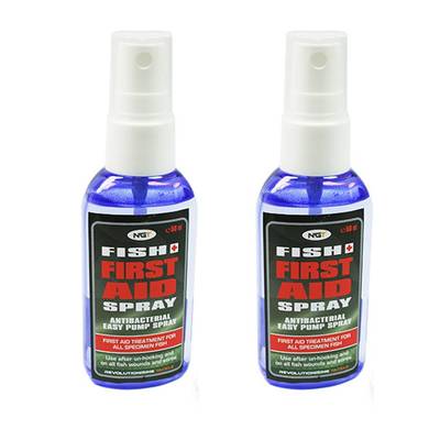 2 x NGT Fish Aid Spray Carp Coarse Fishing First Aid Antibacterial ...