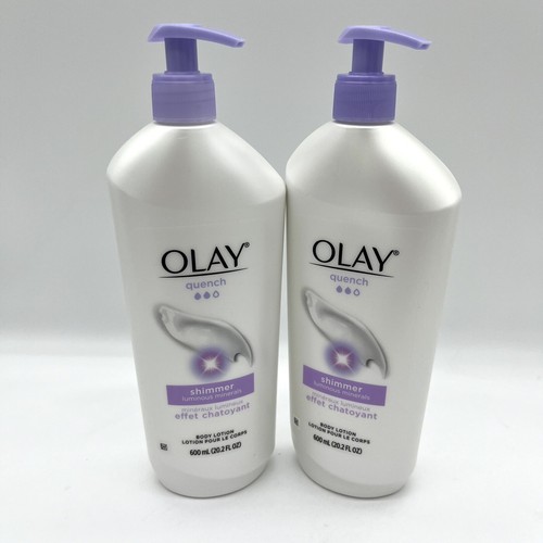 2X Olay Quench Shimmer Body Lotion Luminous Minerals Pump 20.2 oz, New ...