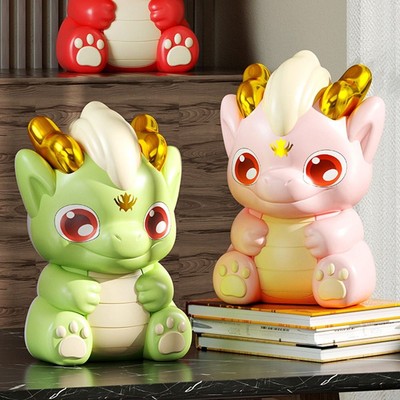 Year of Dragon Dragon Piggy Bank Plastic Saving Money Bank Cute Coin ...