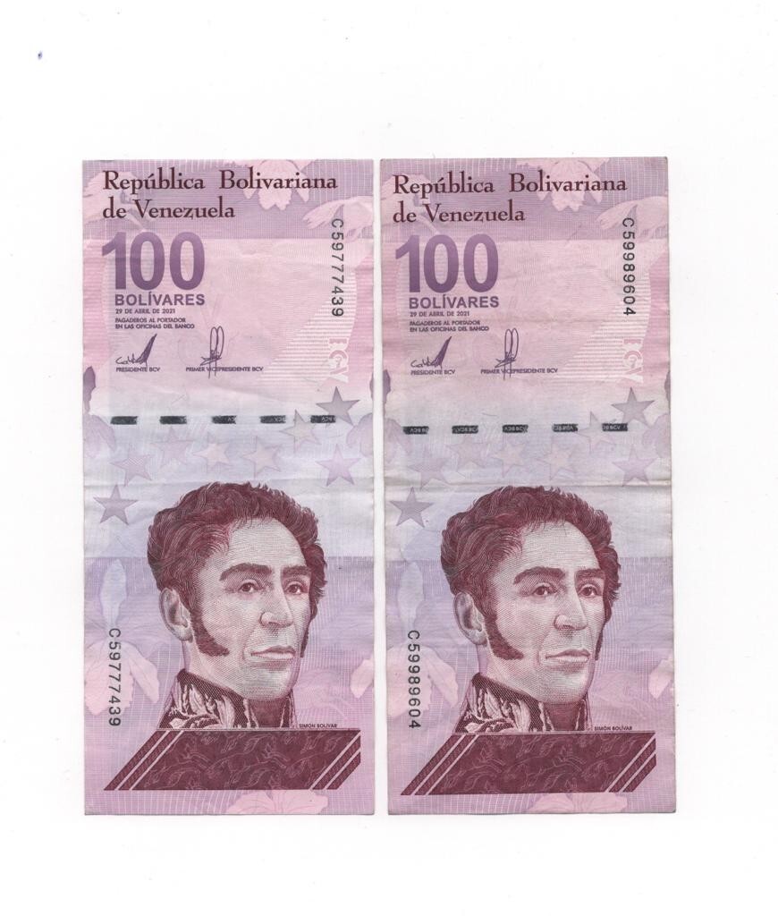 100 Bolivar Venezuela 100 Digitales Banknotes - 10 X 100 Million ...