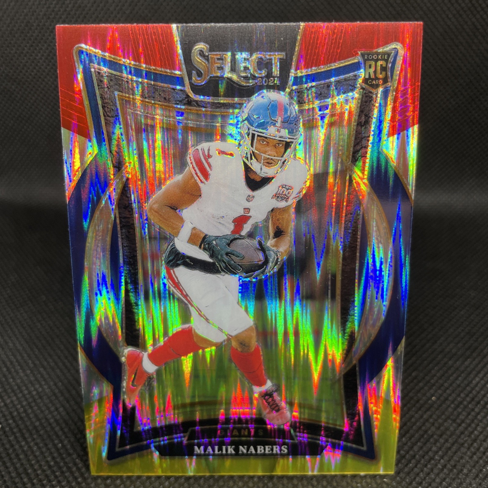 2024 Panini Select - Concourse Malik Nabers #29 Red & Yellow Shock ...