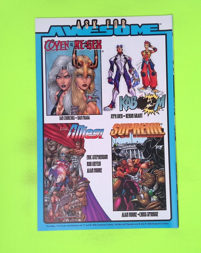 Supreme The Return #1 1999 Awesome Entertainment High Grade Comic Book ...