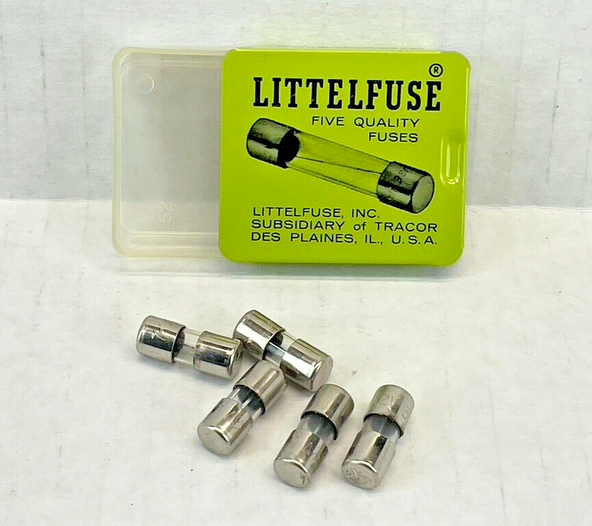 7-1/2 Amp Littelfuse AGA7.5 Glass Tube Type Fuse NOS USA - Pack of 5 ...