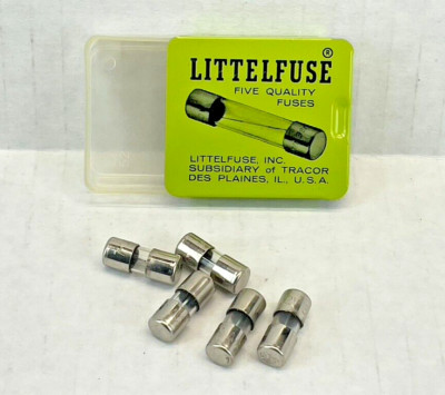7-1/2 Amp Littelfuse AGA7.5 Glass Tube Type Fuse NOS USA - Pack of 5 ...
