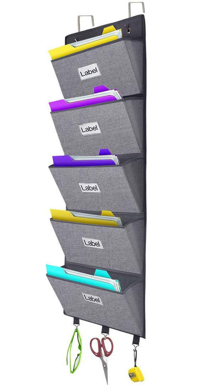 Over The Door Hanging File Organizer Wall Mounted, Office Supplies ...