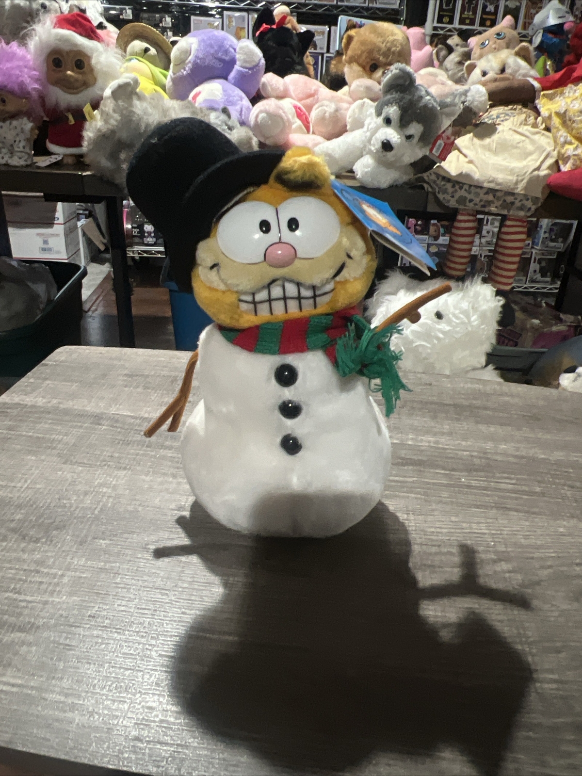 1981 GARFIELD Cat Snowman Dakin Plush 10" Christmas Stuffed Animal ...