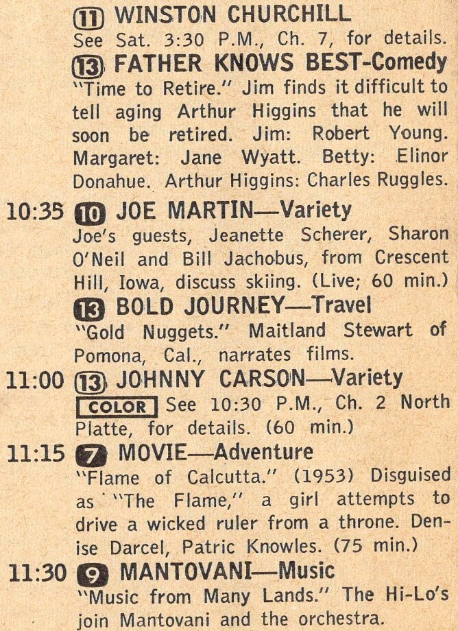 1963 TV AD JEANETTE SCHERER CRESCENT HILL,IOWA on the JOE MARTIN ...