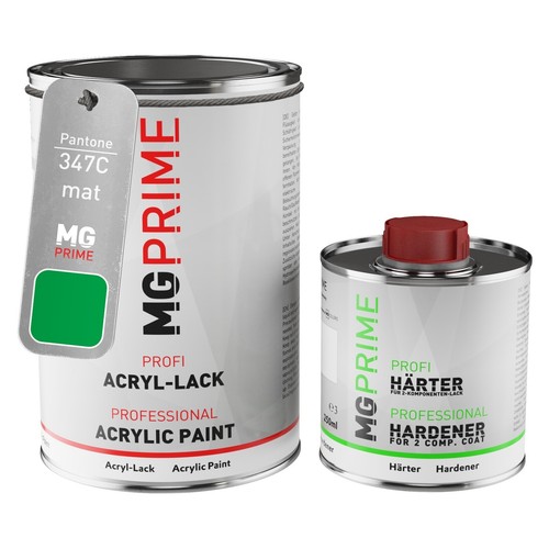 Pantone 347C Green mat peinture acrylique 1,5 Litres 1500 ml durcisseur ...