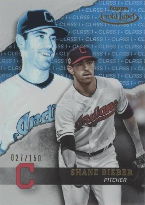 2020 Topps Gold Label - Shane Bieber #33 Class 1 Blue /150 for sale ...
