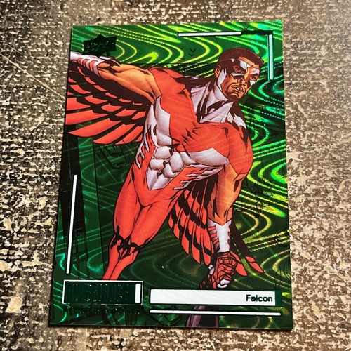FALCON 2023 UD Marvel Allegiance Avengers vs X-Men Green Reality Foil ...