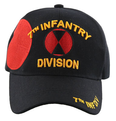 NEW! US ARMY 7TH INF DIV INFANTRY DIVISION CAP HAT BLACK | eBay