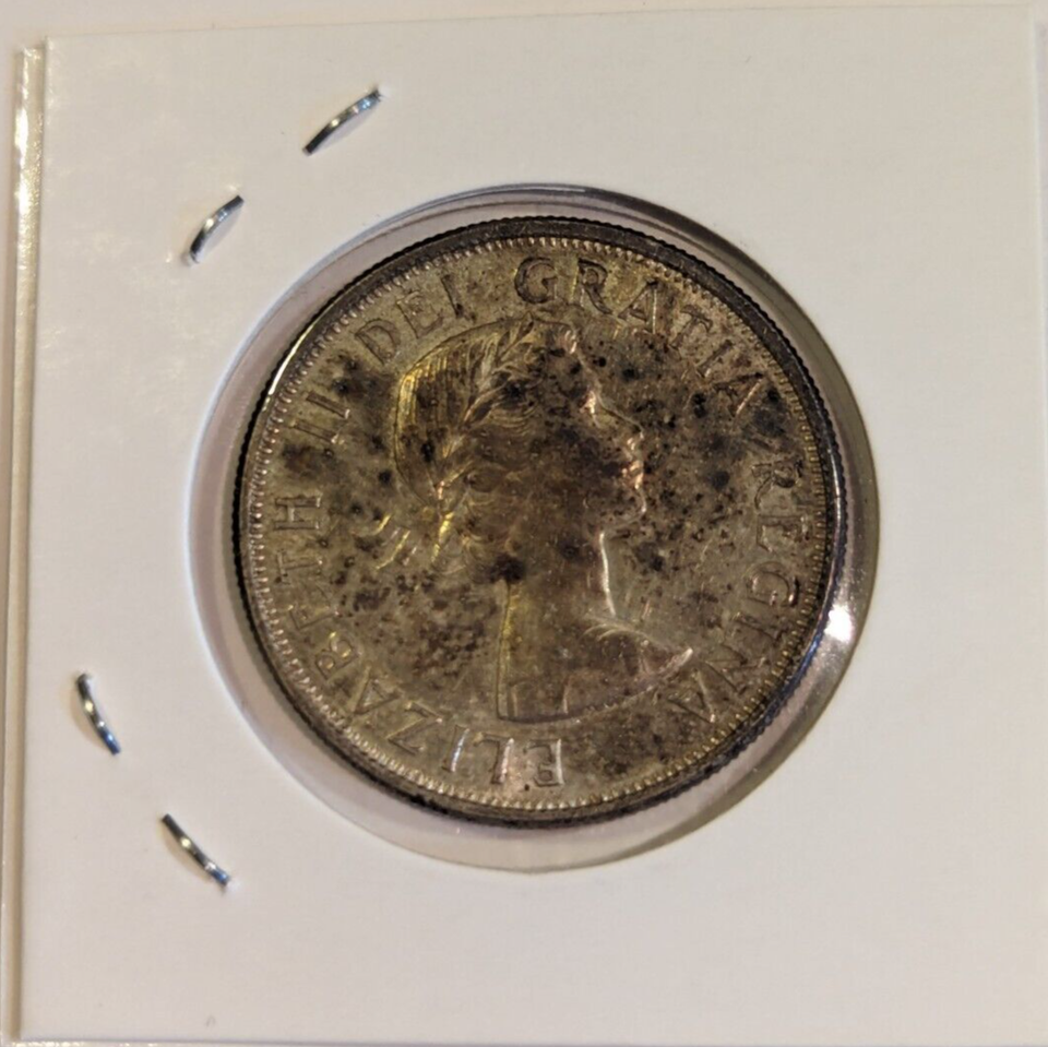 1964 Canada Silver Fifty Cents Coin Circulated 50c Canadian Half Dollar ...