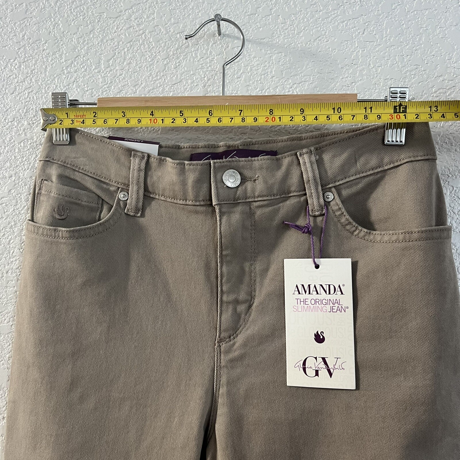 Gloria Vanderbilt Amanda Hazelnut Jeans - Size 4 | eBay