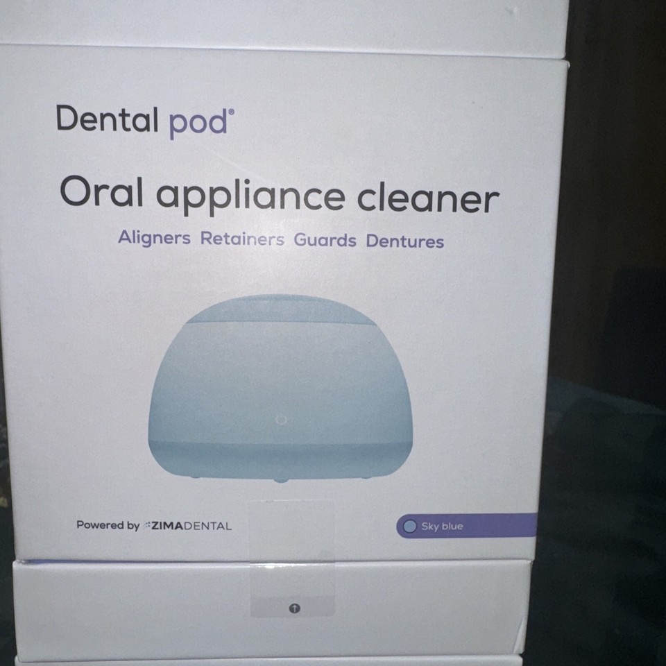 Zima Dental Pod Arctic White, BLUE, ROSE PINK Retainer Cleaner Dentures ...