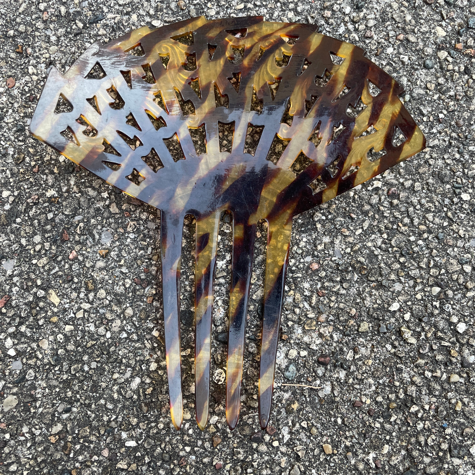 Vintage Faux Turtle Shell Comb COMB HAIR ORNAMENT, 8"… - Gem