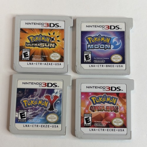 Pokemon Y Ultra Sun Moon Omega Ruby Nintendo 3DS 4 Game Lot Bundle ...