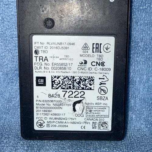 2014-2021 Chevrolet Cadillac Blind Spot Module Radar Sensor 84287222 ...