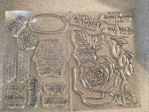 Stampin’ Up! ROSE WONDER 14 Stamps & Framelits 5 Die Set | eBay