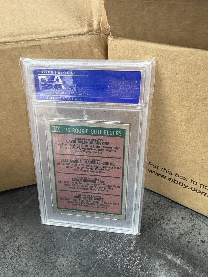 1975 Topps Mini PSA 8 NM/MT - Jim Rice Rookie Card RC #616 | eBay