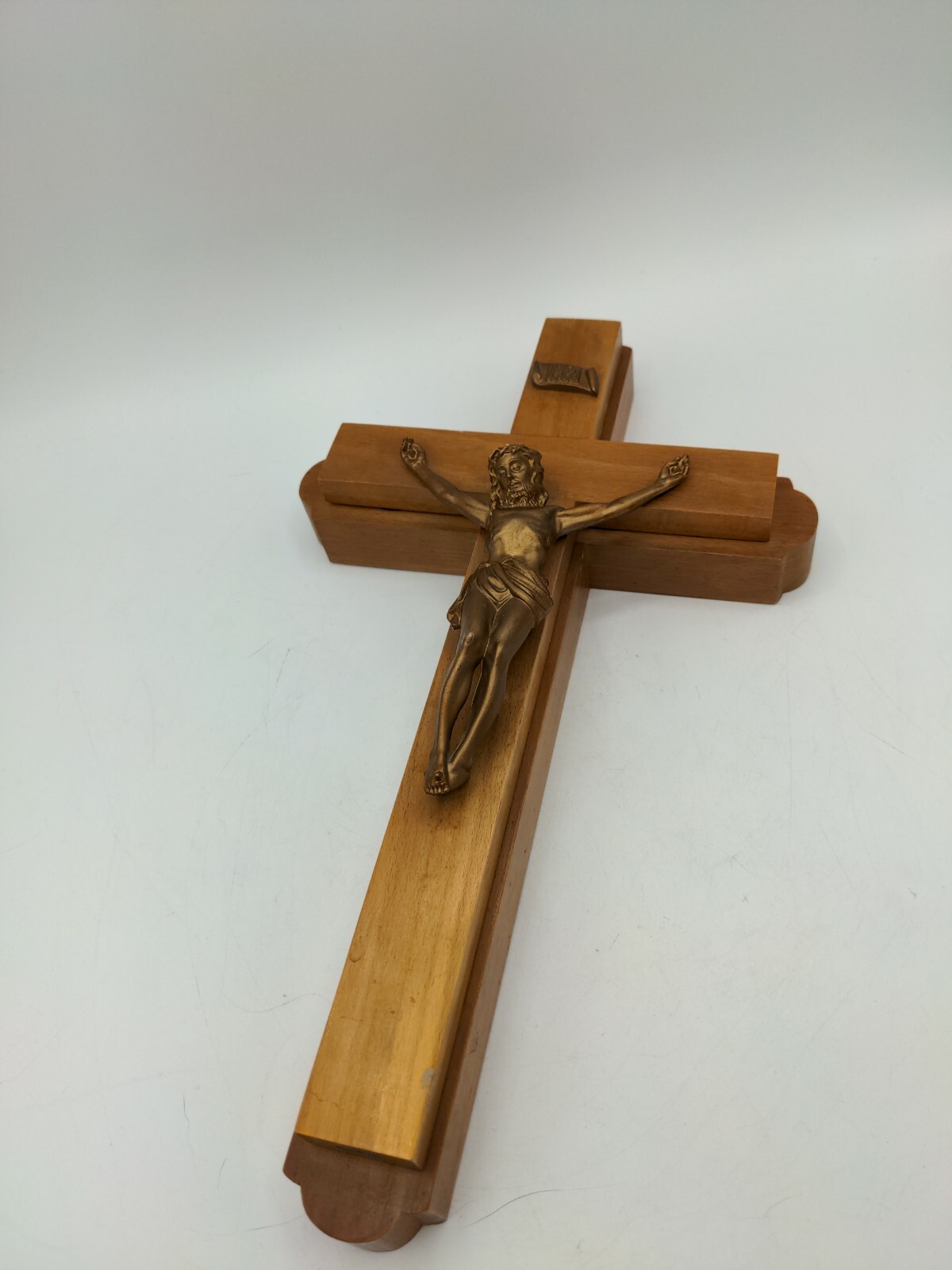 Vintage Wooden Last Rites Kit Complete Metal Jesus 13" tall | eBay