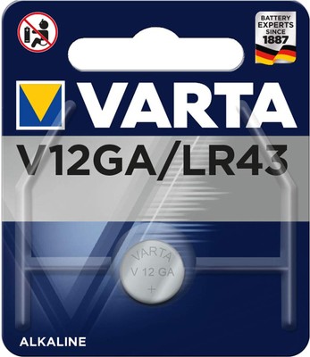 2x Varta V12GA, LR43, 186, 84, LR1142 button cells LR43 battery 1.5V 80 ...