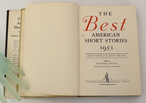 Martha Foley 'The Best American Short Stories’ 1951 Houghton Mifflin ...