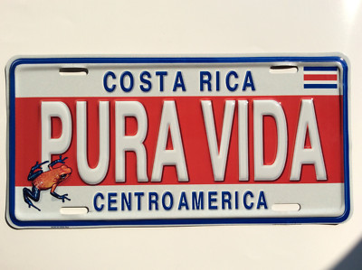 COSTA RICA PURA VIDA CENTRAL AMERICA LICENSE PLATE CRLP 10 | eBay