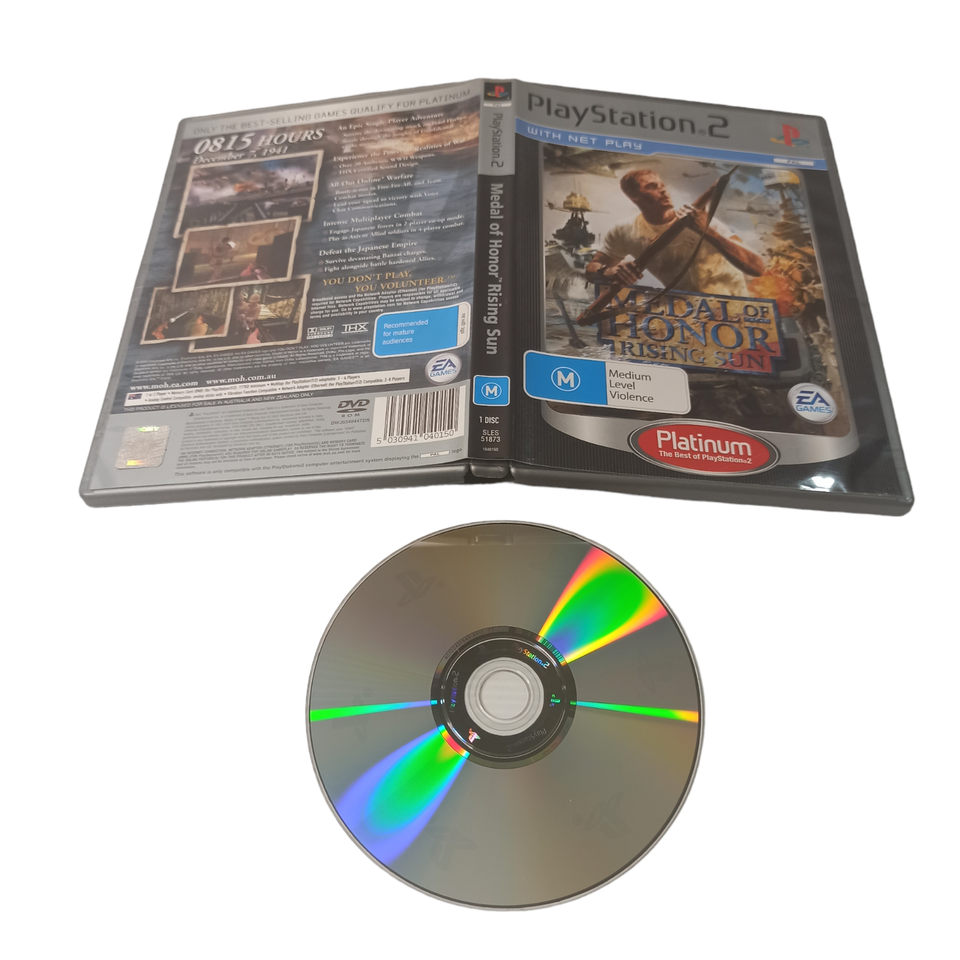 PS2 Sony PlayStation 2 Medal of Honor Rising Sun Video Game War ...