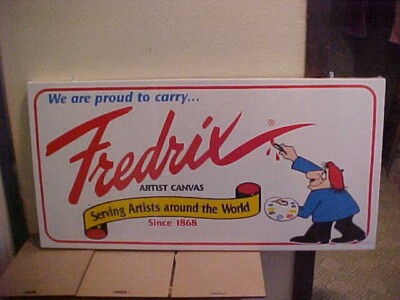 Fredrix Artist Canvas Large Advertising Sign 36"x18" New in Wrapping ...
