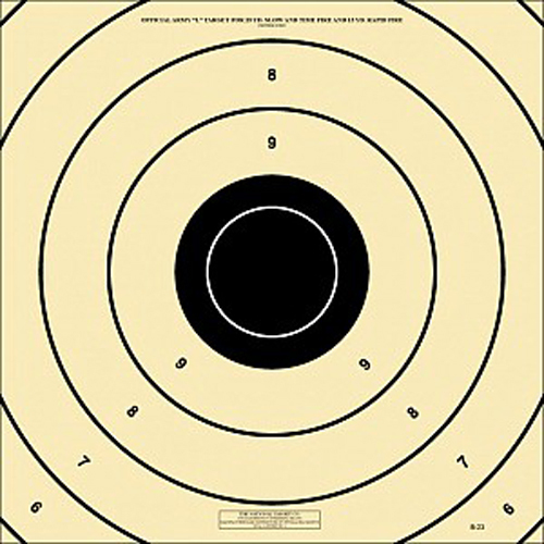 (200 PACK) 100 Official B-22 Army "L" Targets plus 100 B-23 Replacement ...