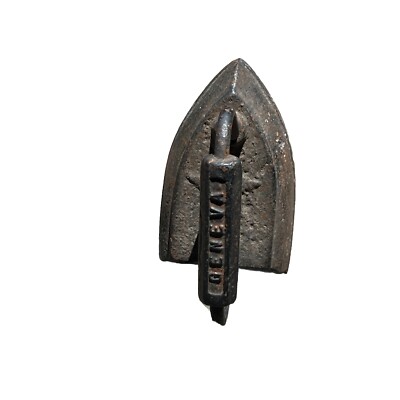 Vintage Iron Sad Iron #6 Star Antique Geneva ILL. Door Stop Curved ...