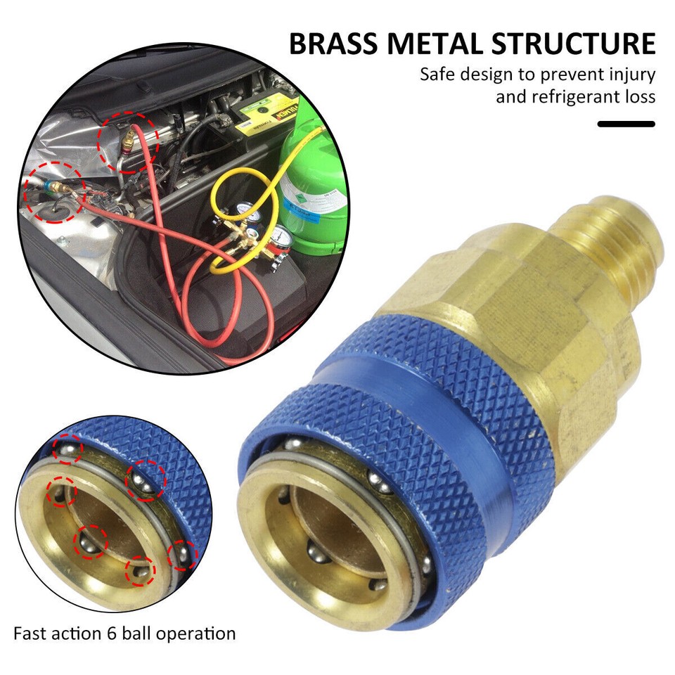 2Pack Car Freon AC A/C Air Conditioning High/Low Quick Connector ...