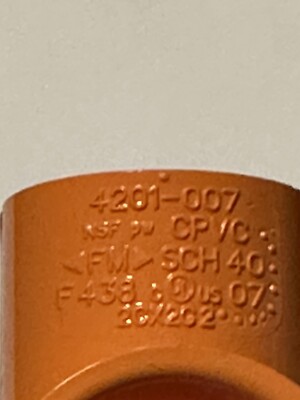 Spears FlameGuard 3/4" Tee Socket Fire Sprinkler Fittings CPVC 4201-007 ...