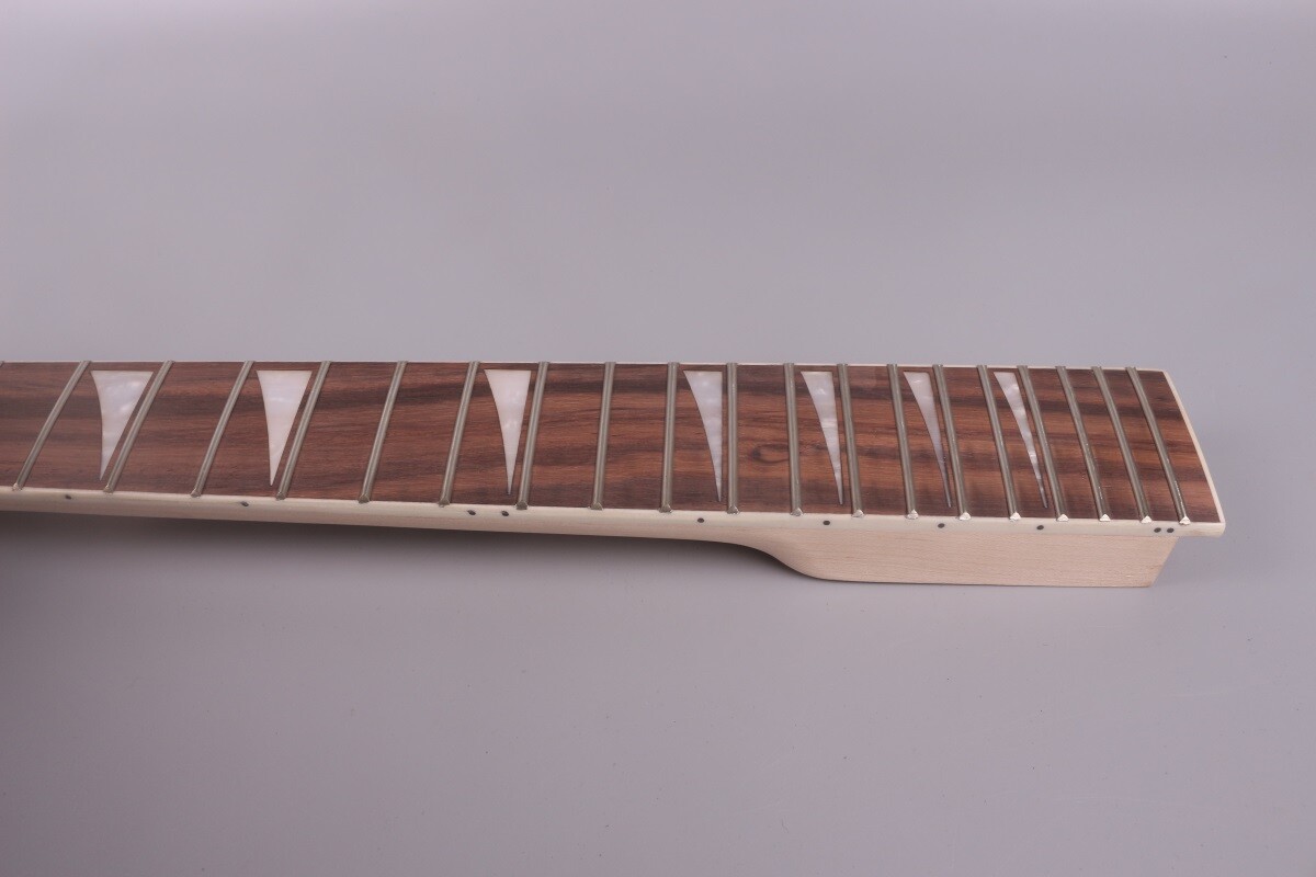 Maple Guitar Neck 24fret 25.5inch Jackson Style Shark Fin Inlay Black ...