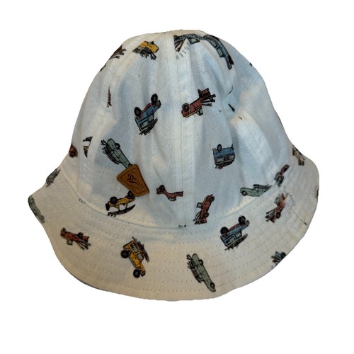 Dozer Baby Bucket Hat NWOT Size 12-24 Months Vehicles Cars Trucks Linen ...
