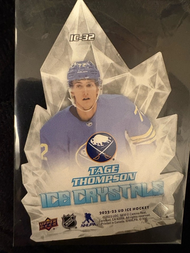 22-23 UD Ice Tage Thompson Ice Crystals ️ ️ ️ Buffalo Sabres | eBay