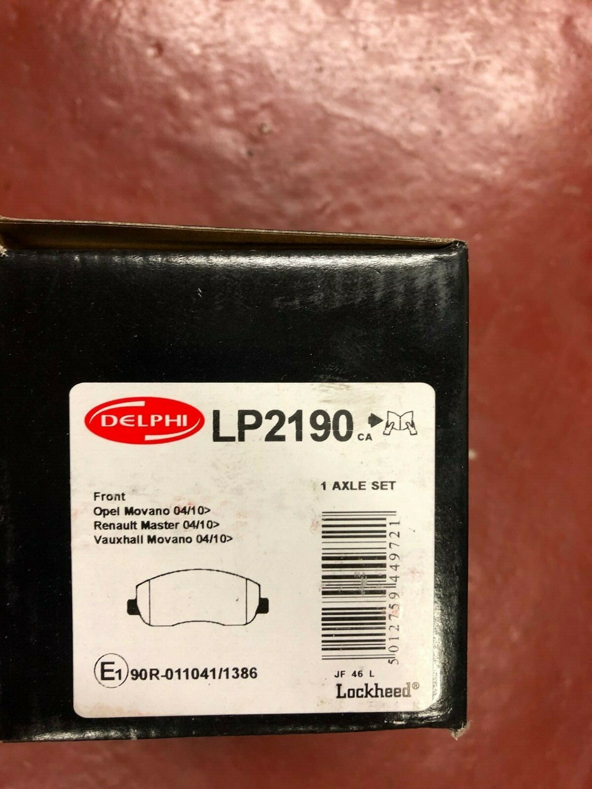 RENAULT MASTER Mk3 2.3D Brake Pads Set Front 2010 on ADL 410601061R ...