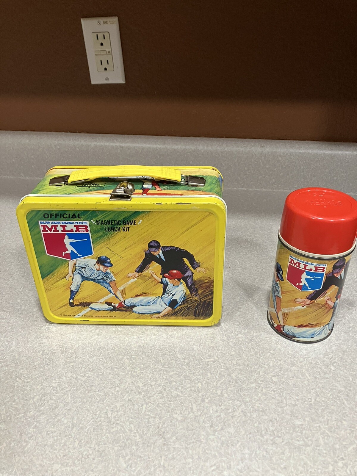 Vintage 1968 MLB Lunch Box w/ Thermos | eBay