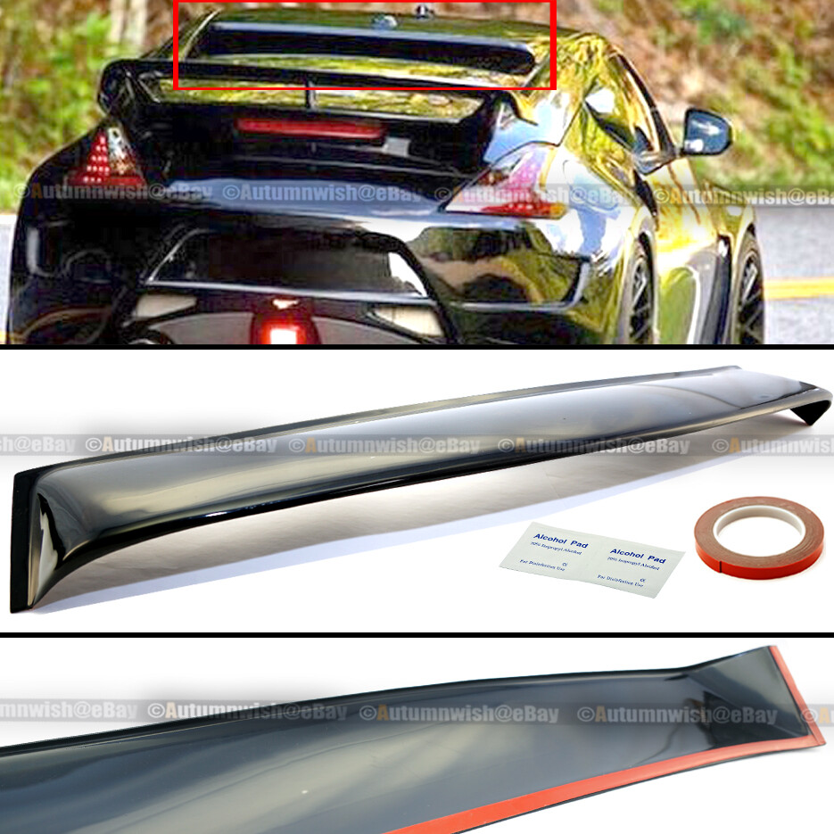 For 09-19 Nissan 370Z Z34 Rear Window Roof Sun Rain Shade Vent Visor ...