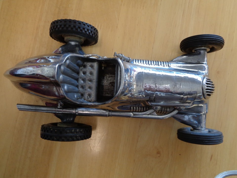 Rare Tether Car 1950's Roy Cox Chrome Thimble Drome Champion ALUMINUM ...